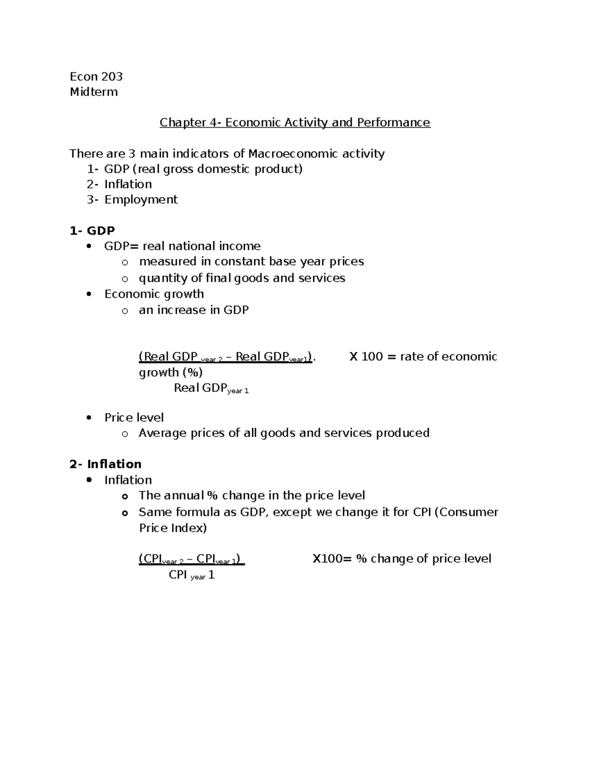 Econ203- ch4 - ECON 203 - Concordia - Studocu