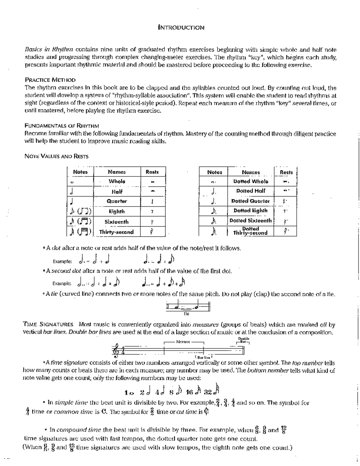 Basics in Rhythm (week 4) - INTRODUCTION Basics in Rhythm contains nine ...