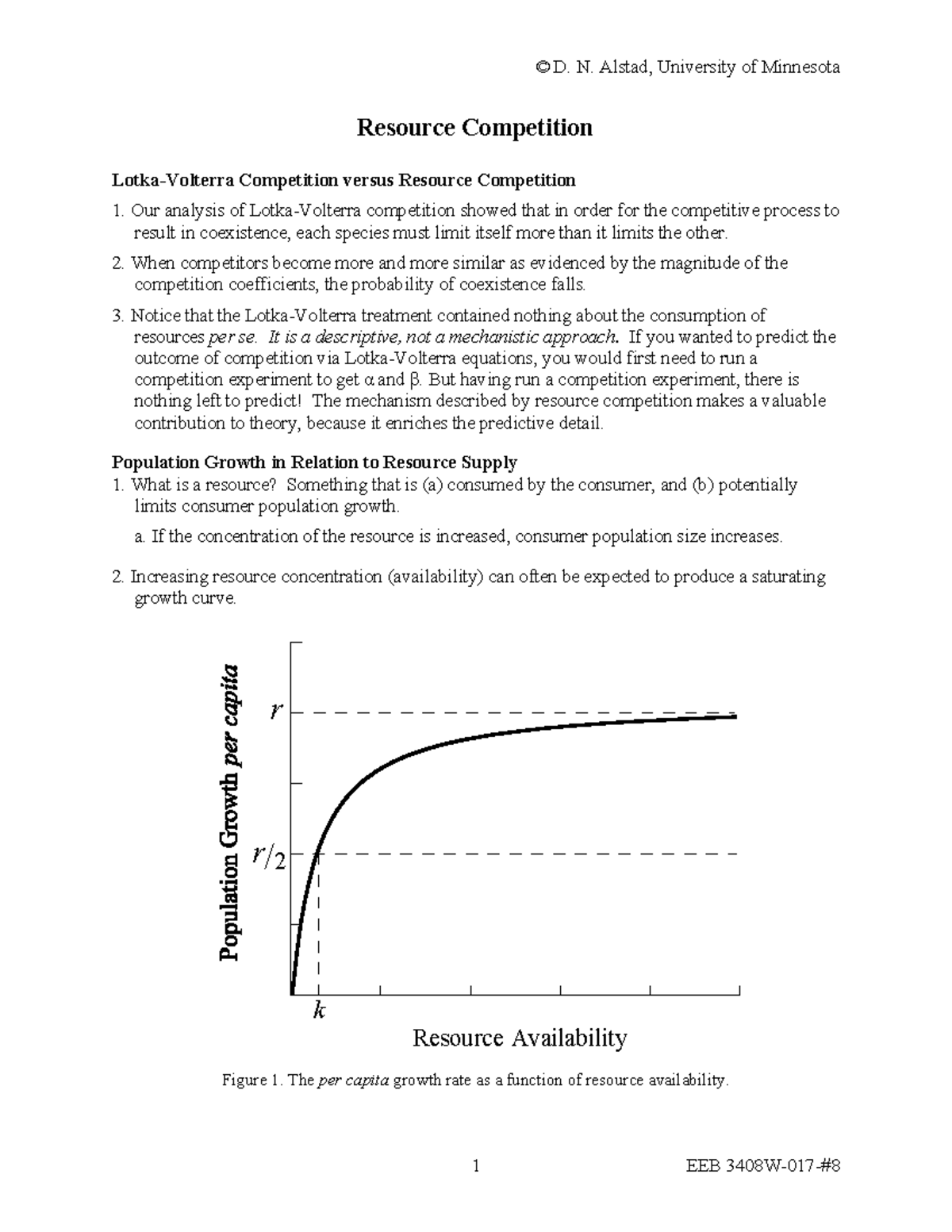 #8 - Resource Competition - Resource Competition Lotka-Volterra ...
