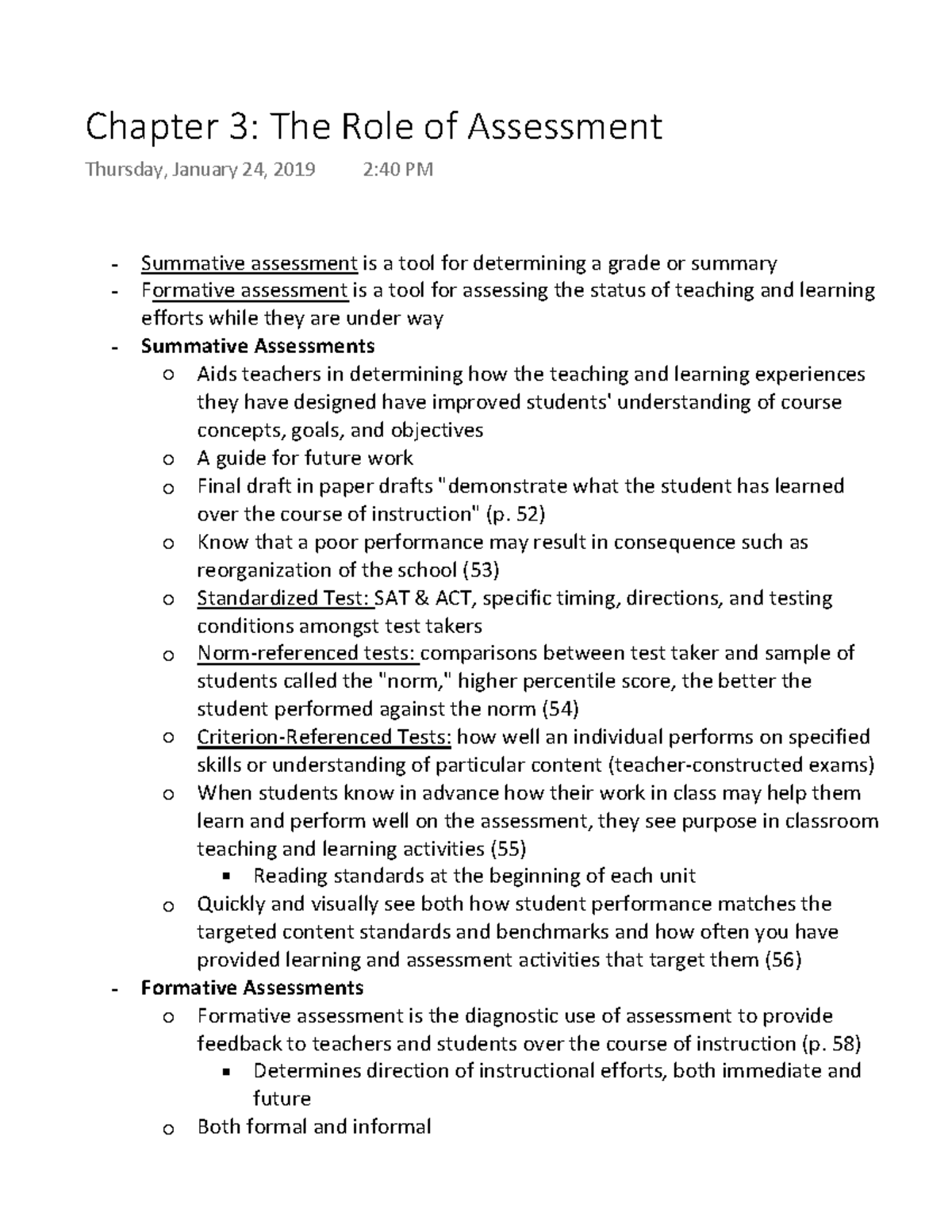 Chapter 3 The Role of Assessment - Warning: TT: undefined function: 32 Summative assessment is a ...