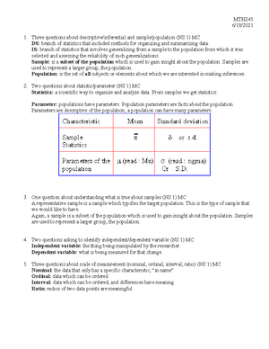 Cole minitab Activity 3 - Minitab Activity 3 1. Mean, standard ...