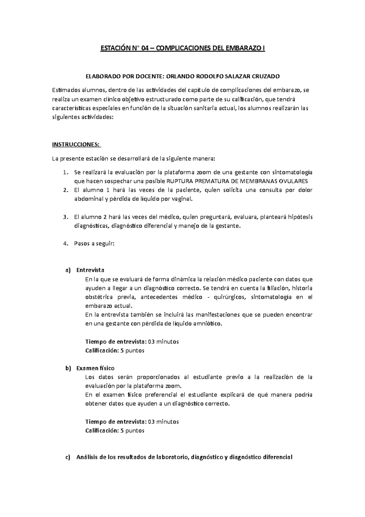 RPMO - Rpmo - ESTACIÓN N° 04 – COMPLICACIONES DEL EMBARAZO I ELABORADO ...