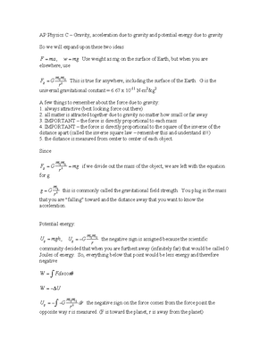 Gravitation Guided Notes - ap physics c Name: ________________ Block ...