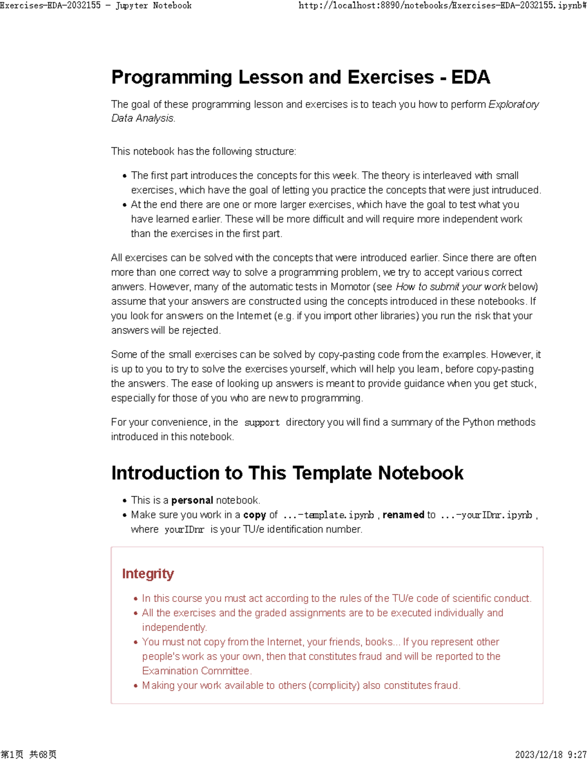 Exercises Eda Jupyter Notebook Programming Lesson And Exercises Eda The Goal Of These