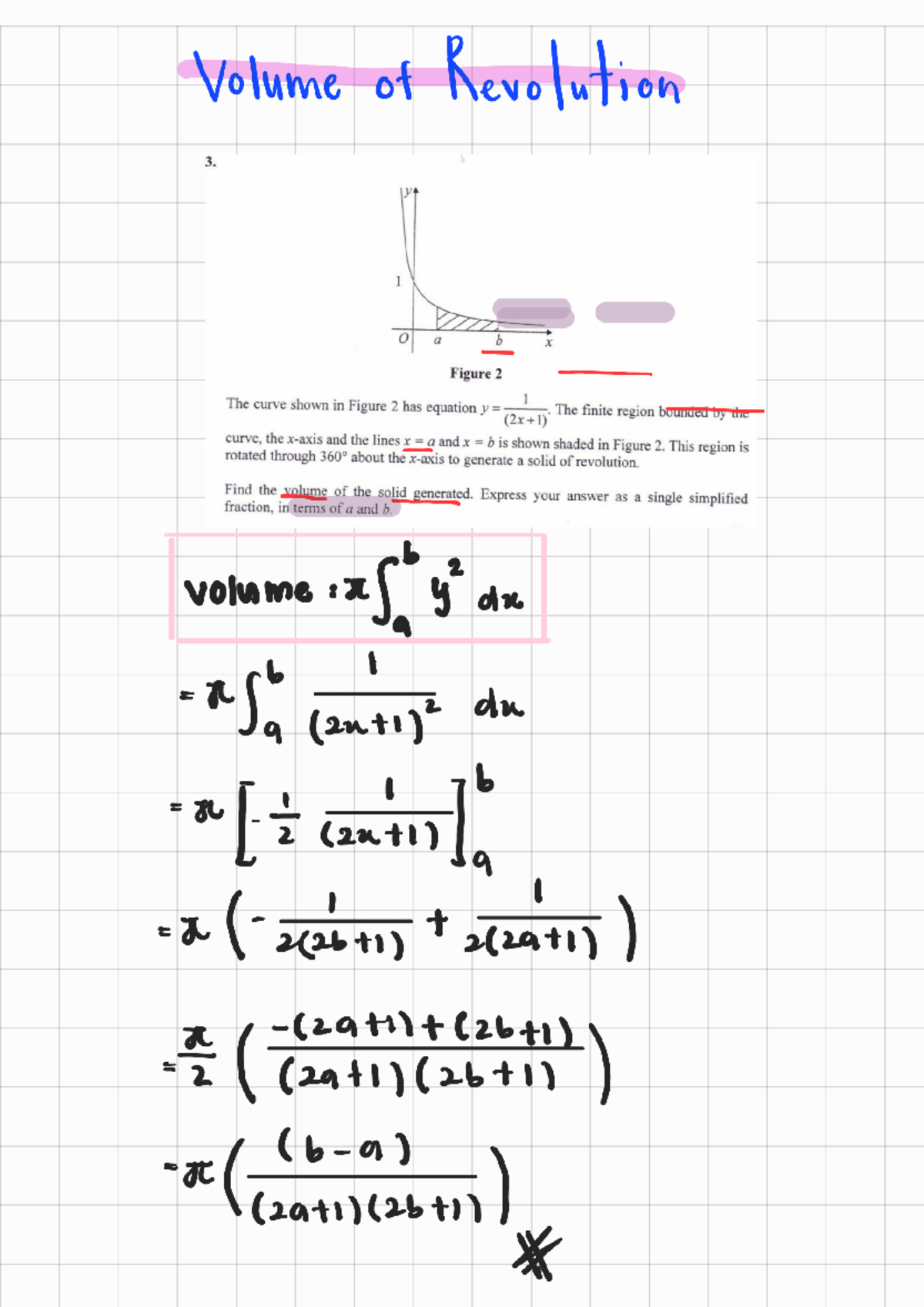 Q&A Volume OF Revolution - engineering mathematic 3 - Studocu