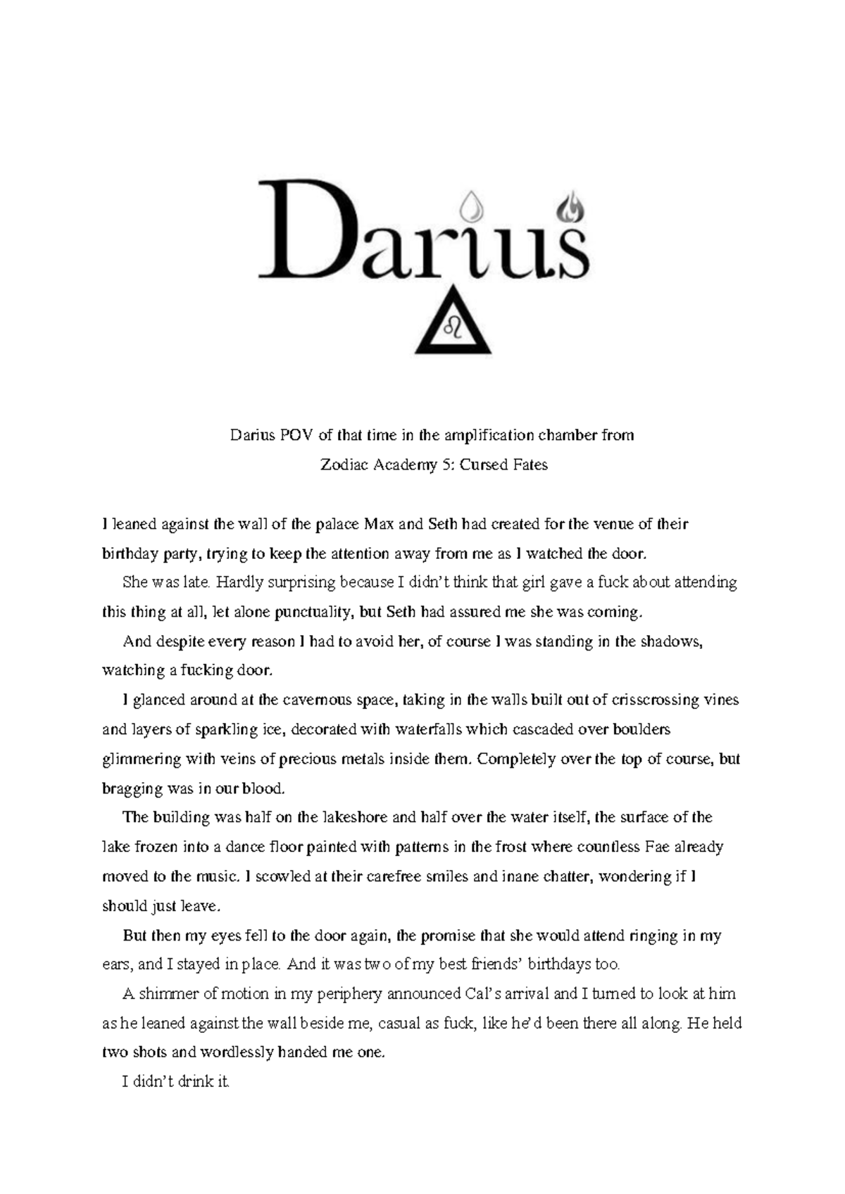 Zodiac Academy 9 Bonus Chap (Z-Library) - Darius POV of that time in ...