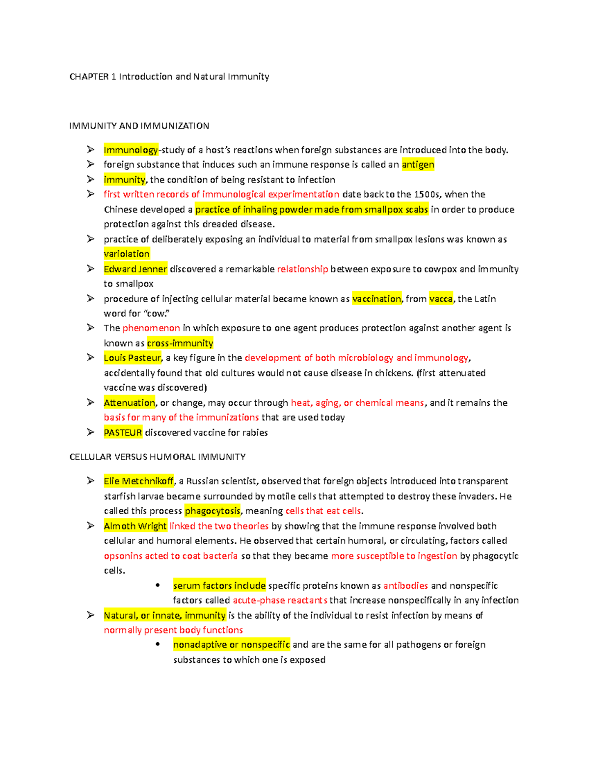 Chapter 1 Introduction and Natural Immunity - CHAPTER 1 Introduction ...