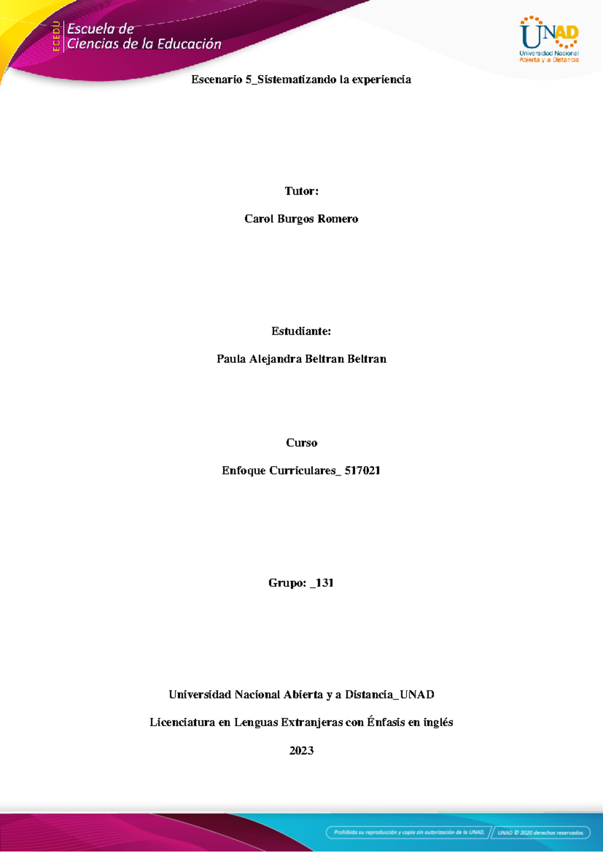 Escenario 5 Sistematizando la experiencia Paula Beltran - Escenario 5_Sistematizando la ...