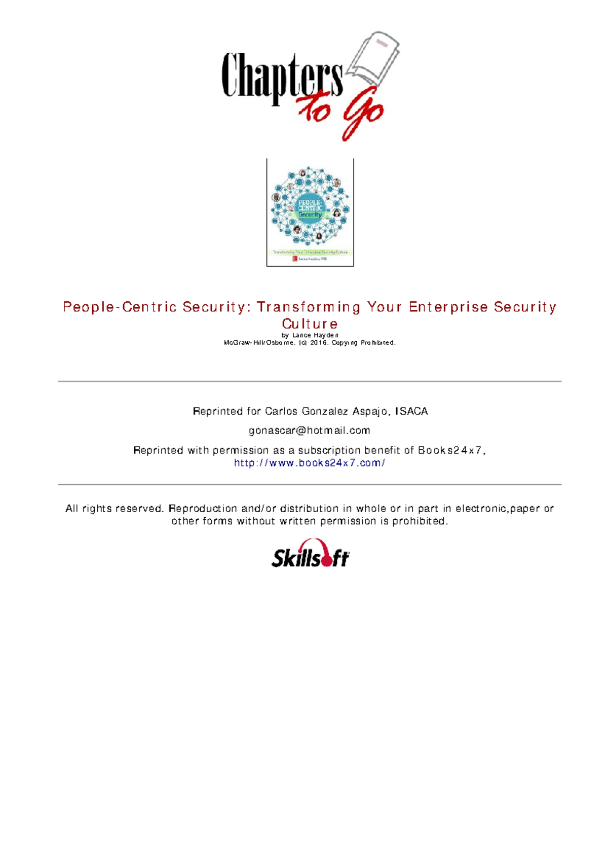 SEG L4 - Seguridad Informática - People-Centric Security: Transforming ...