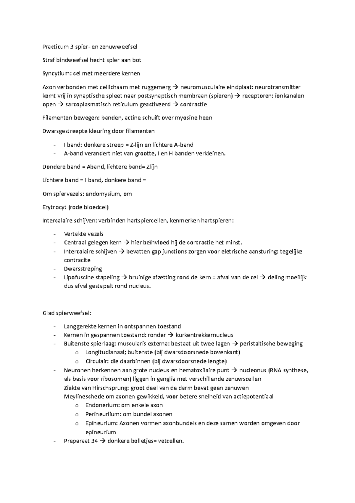 Practicum 3 spier- en zenuwweefsel - Practicum 3 spier- en zenuwweefsel ...