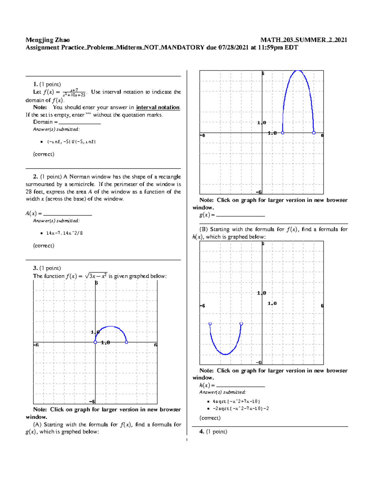 MATH 203 Summer 2 2021 - Mengjing Zhao MATH 203 SUMMER 22021 Assignment ...