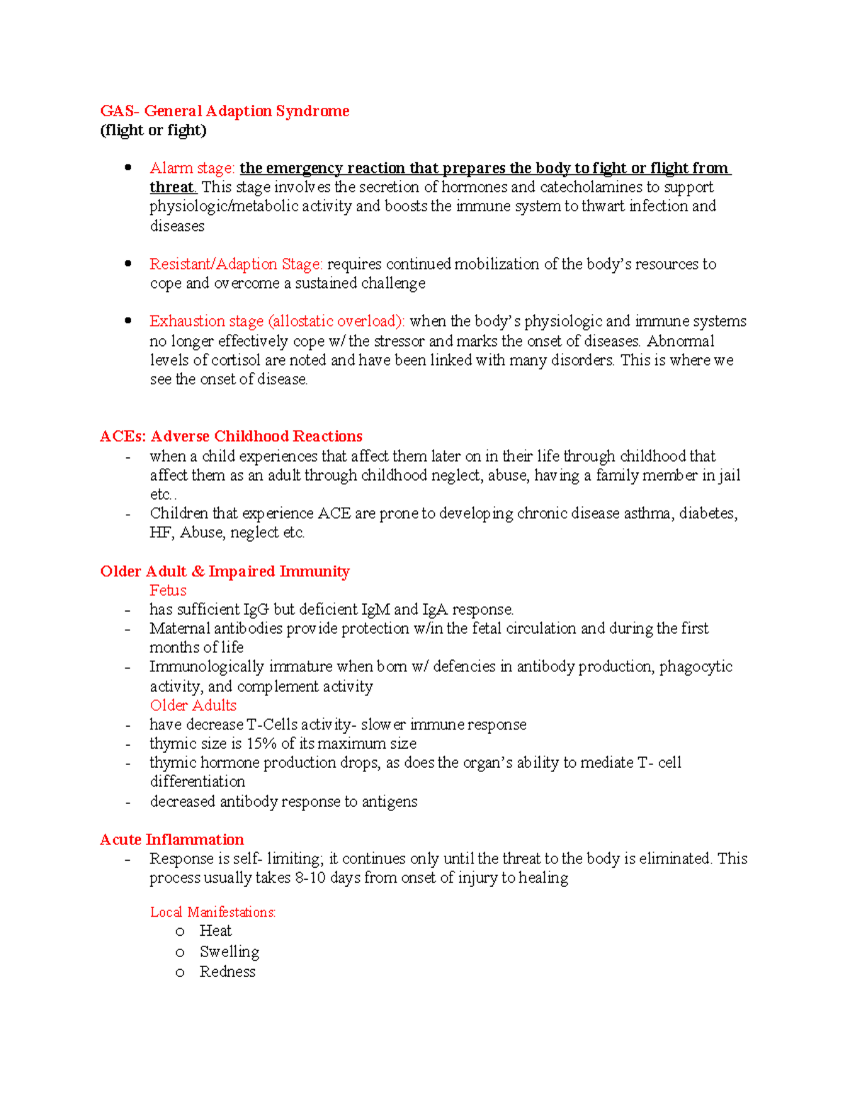 Patho Final - Legit - GAS- General Adaption Syndrome (flight or fight ...