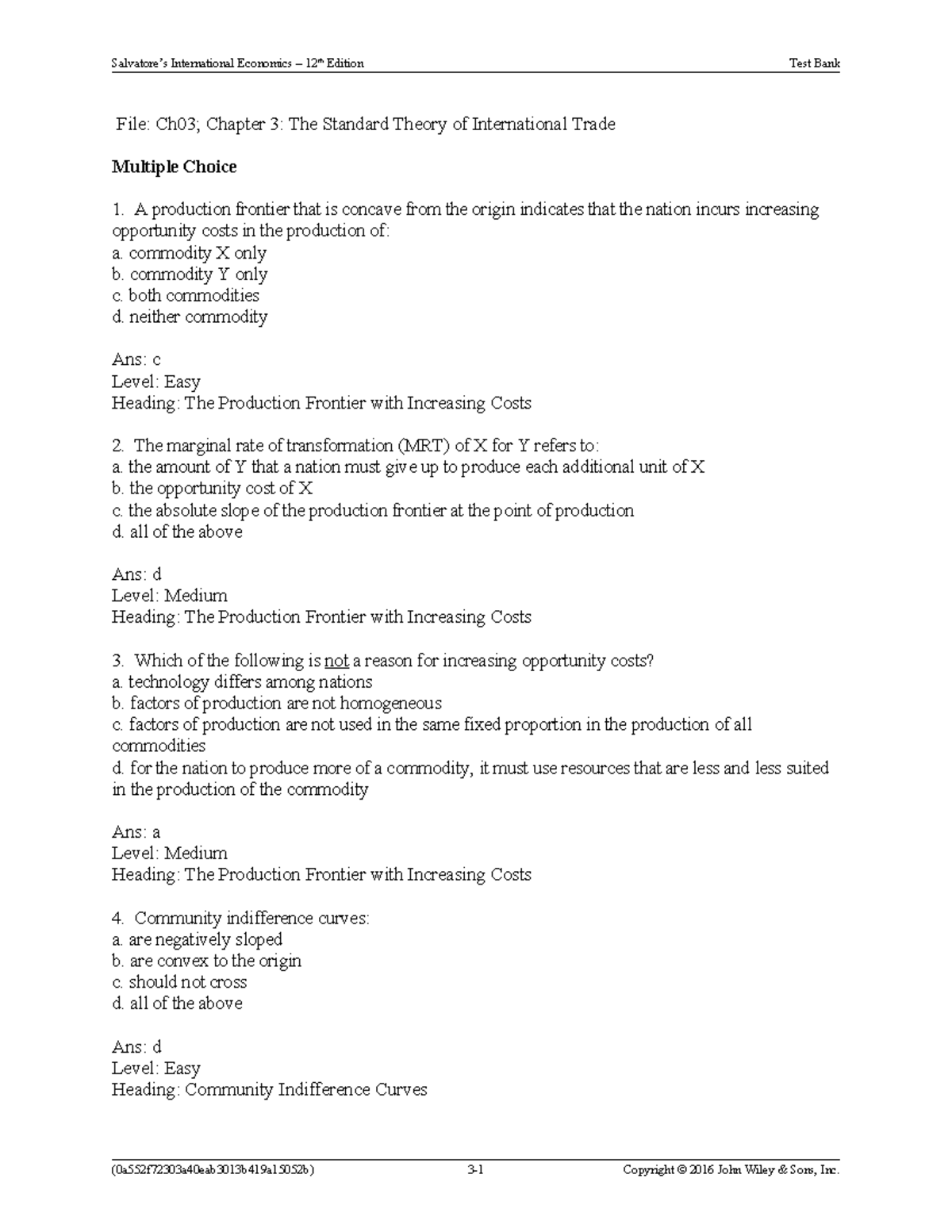 Ch03 - International Economics - File: Ch03; Chapter 3: The Standard Theory of International ...