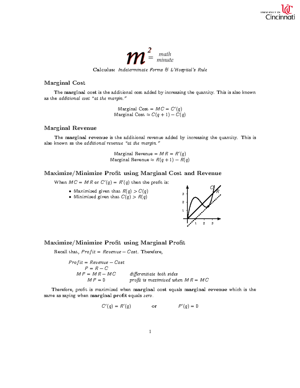 15 - L'Hospital's Rule - MATHEMATICS AIDS - Calculus: Indeterminate ...