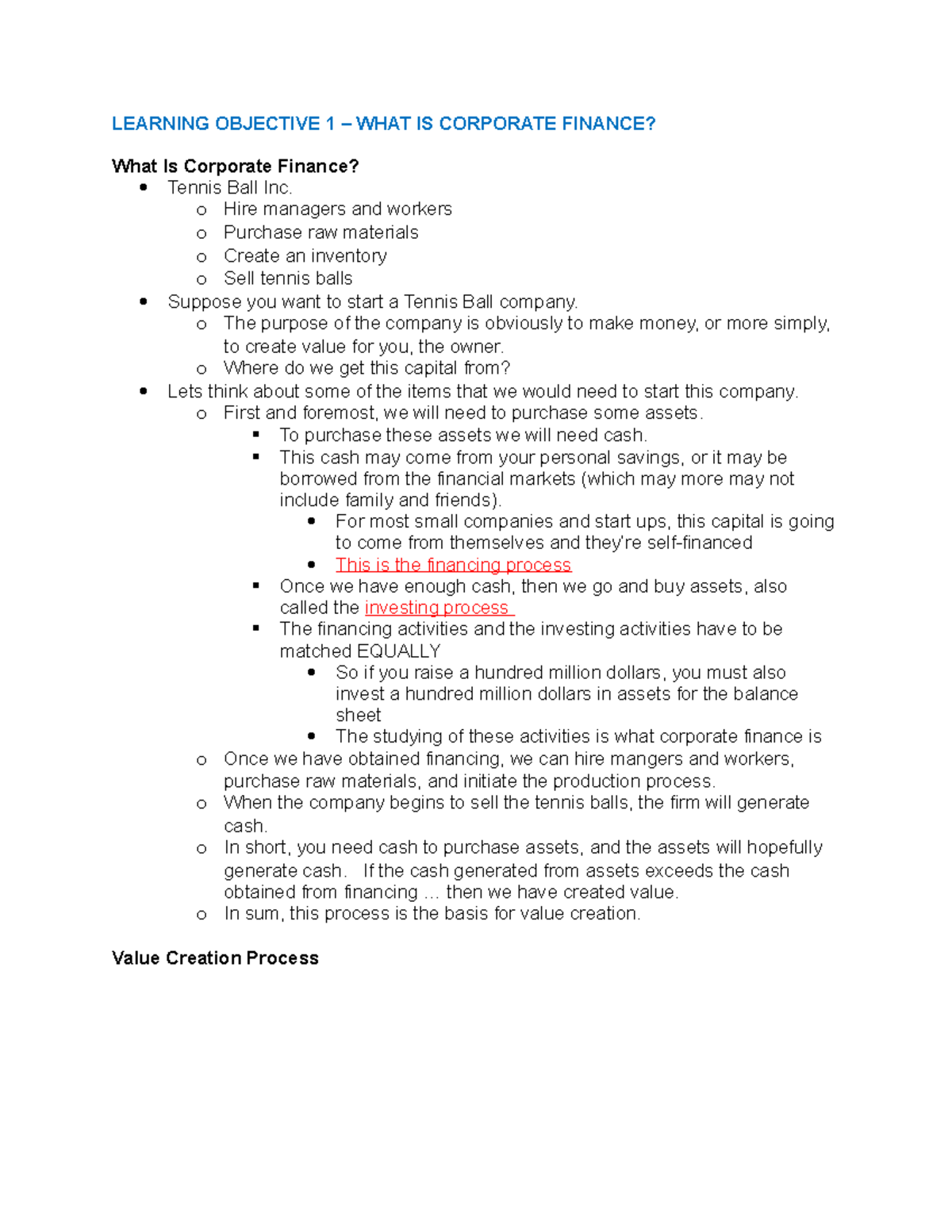 Learning Objective 1 - Dr. Joshua Fairbanks - Rawls College of Business ...