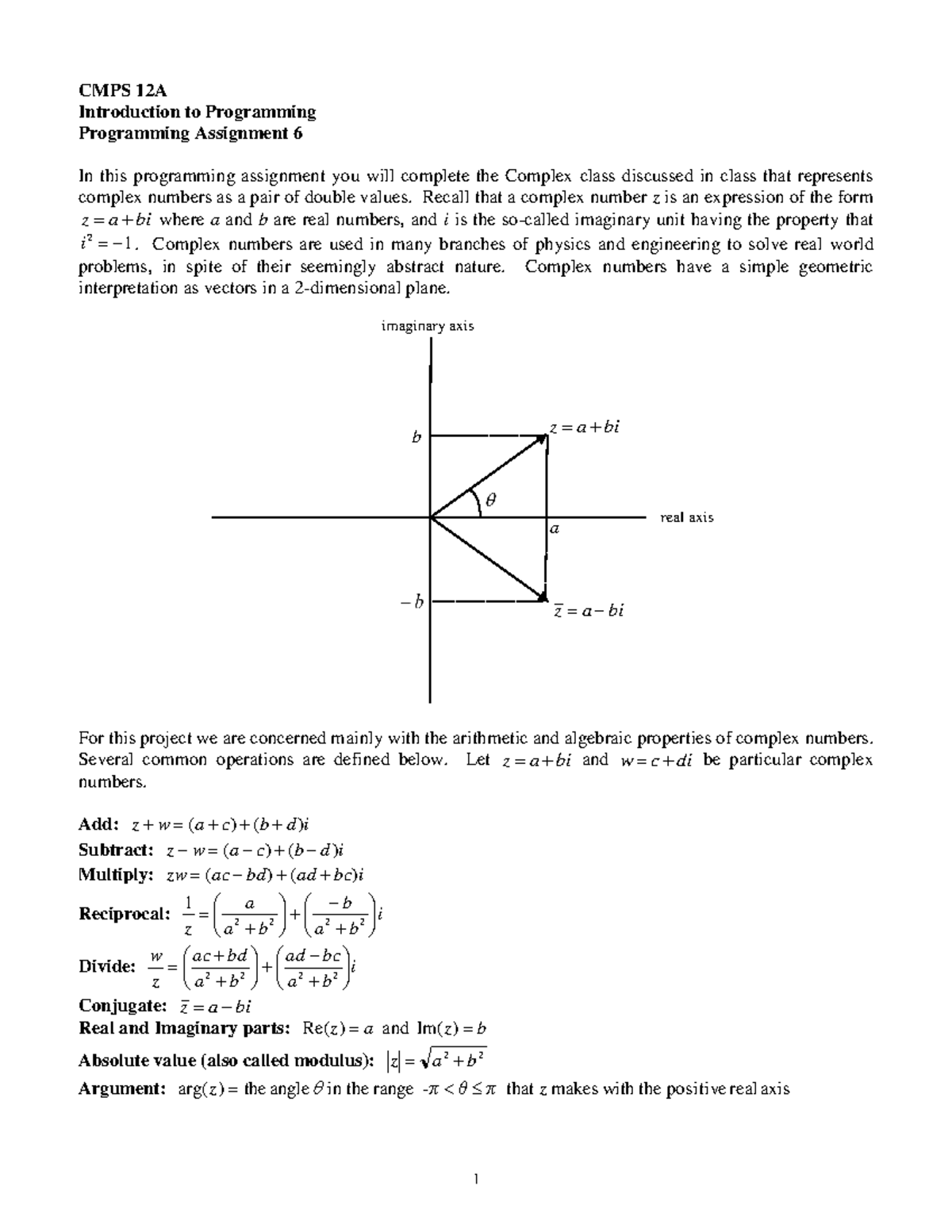 Pa6 - pa6 - CMPS 12A Introduction to Programming Programming Assignment 6 In this programming ...