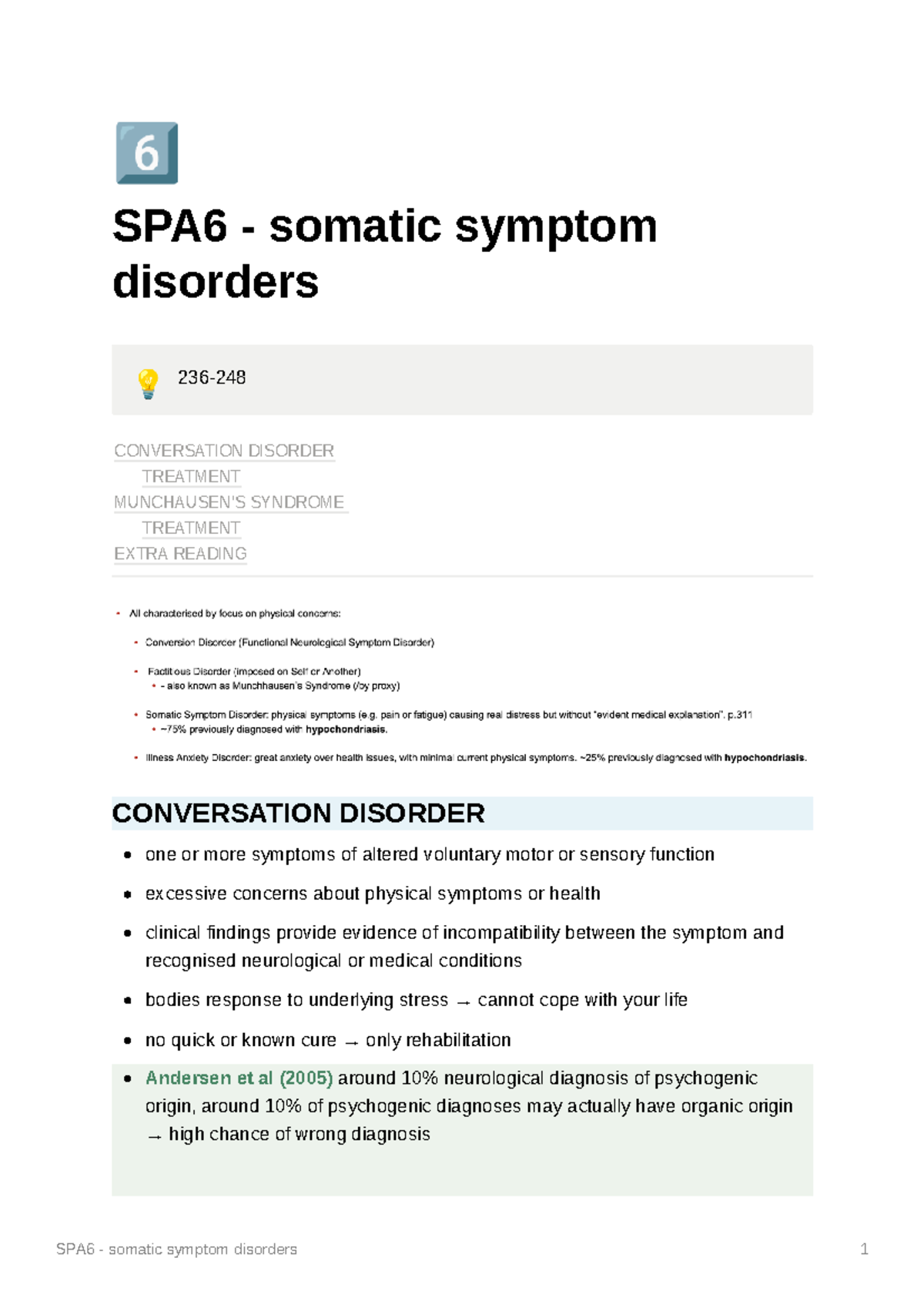 SPA6 - somatic symptom disorders - μ SPA6 - somatic symptom disorders ...