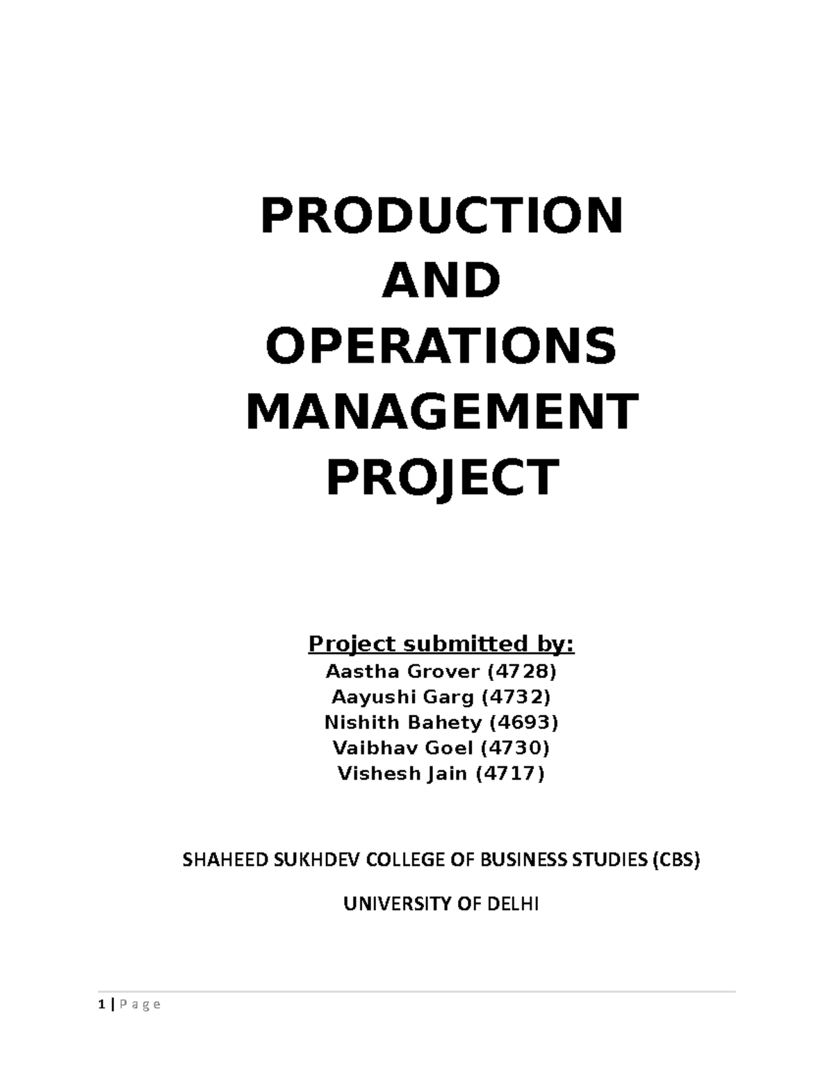 21040194 Production and Operations Management at Bata - PRODUCTION AND ...