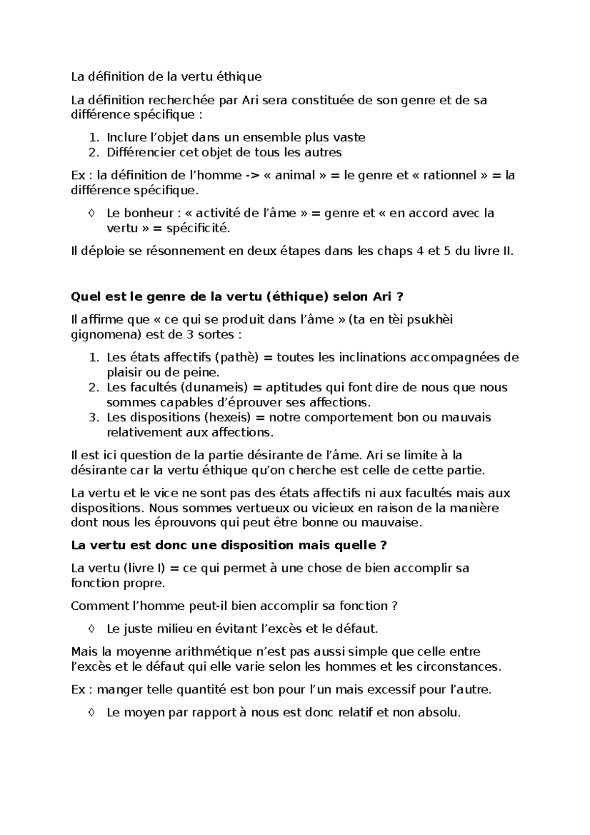 La vertu 2 - Histoire de la philosophie ulb - La définition de la vertu ...