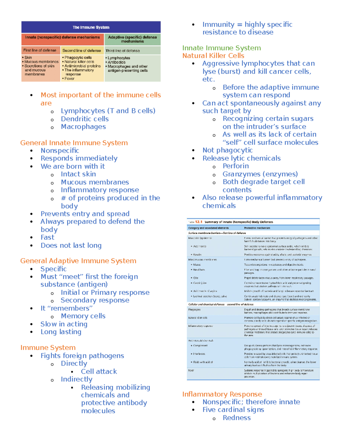 Immunol le1 reviewer (from anaphy book) - Most important of the immune ...