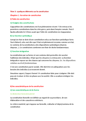 Dissertation - TD droit Constitutionnel - L'etat fédéral (plan très détaillé) 1045 mots 5 pages ...