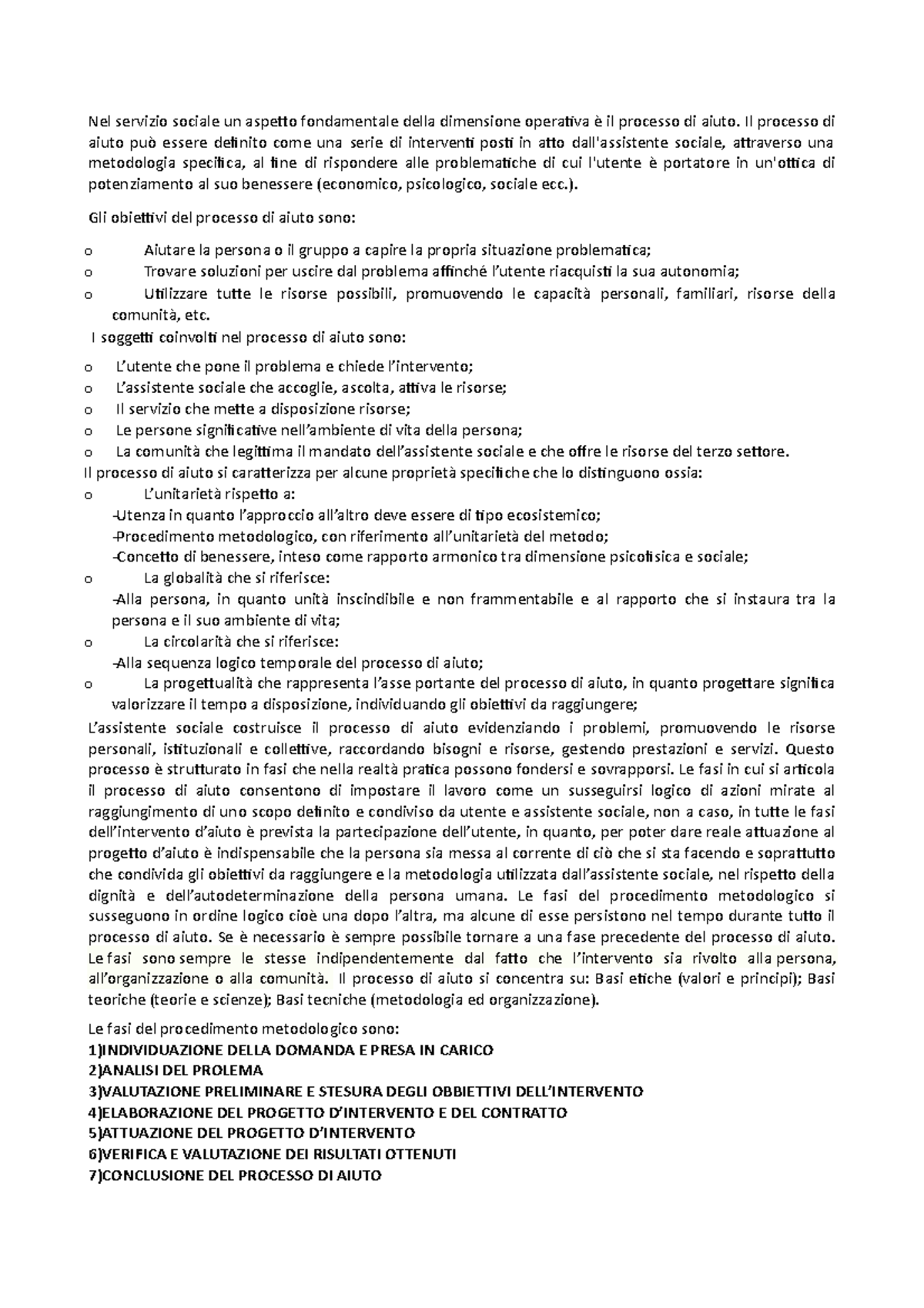 Processo di aiuto e problem solving - Nel servizio sociale un aspeto ...