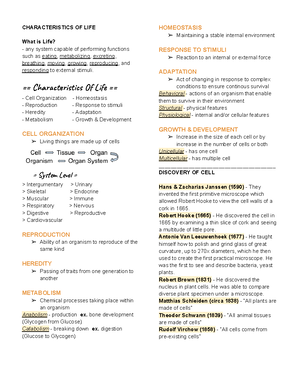 Anaphy CH1 to CH2 - Short notes - 1st Semester BSN I- Anatomy and ...