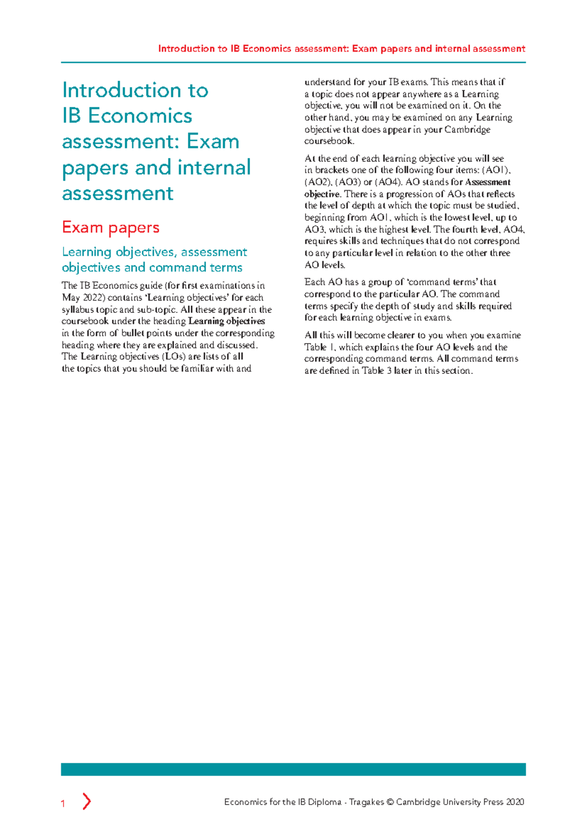 Economics exam paper and IA details - Introduction to IB Economics ...