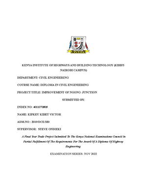 KPA ( Attachment Report) - TECHNICAL UNIVERSITY OF MOMBASA FACULTY OF ...