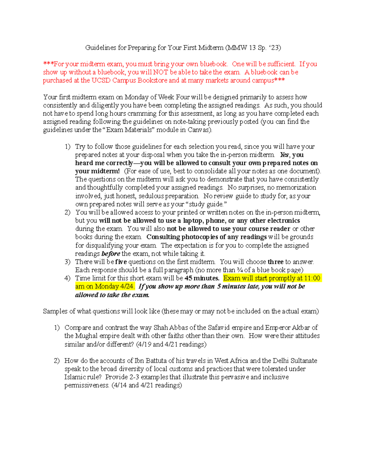 MMW 13 Weeks 1-3 - Guidelines for Preparing for Your First Midterm (MMW ...