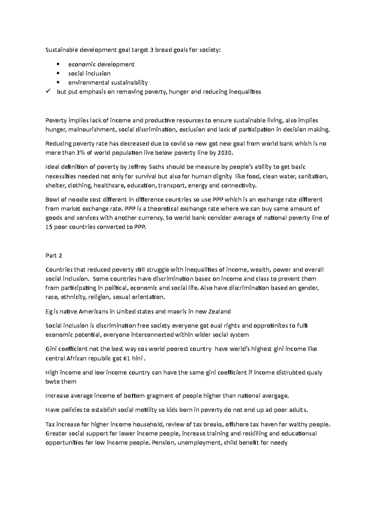 Week 2 - week 2 - Sustainable development goal target 3 broad goals for ...