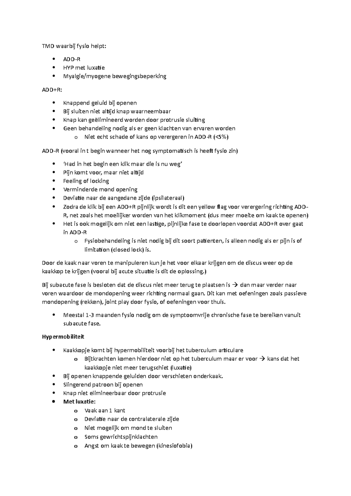 -(8) Fysiotherapie bij TMD - TMD waarbij fysio helpt: ADD-R HYP met ...
