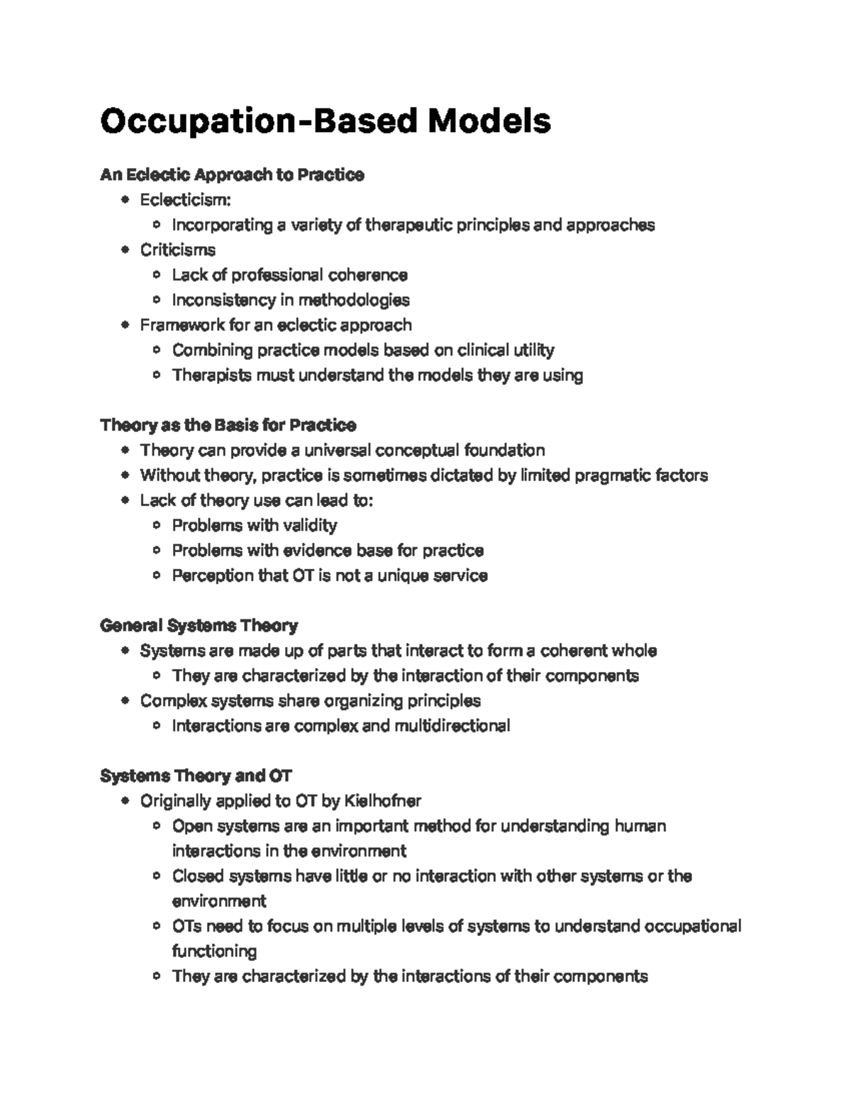 Occupation-Based Models - O c c u p a t i o n - B a s e d M o d e l s ...
