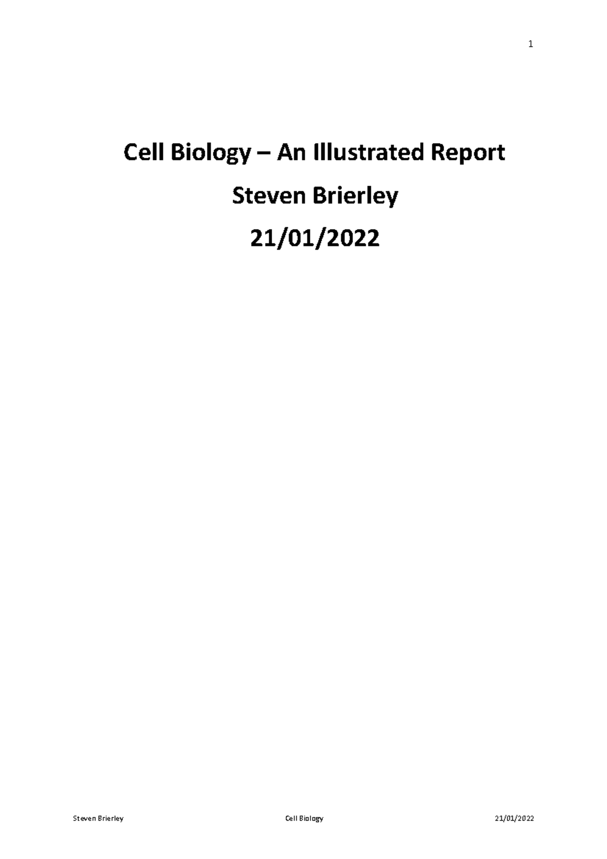 Unit 5 Cell Biology v8 - Cell Biology – An Illustrated Report Steven ...