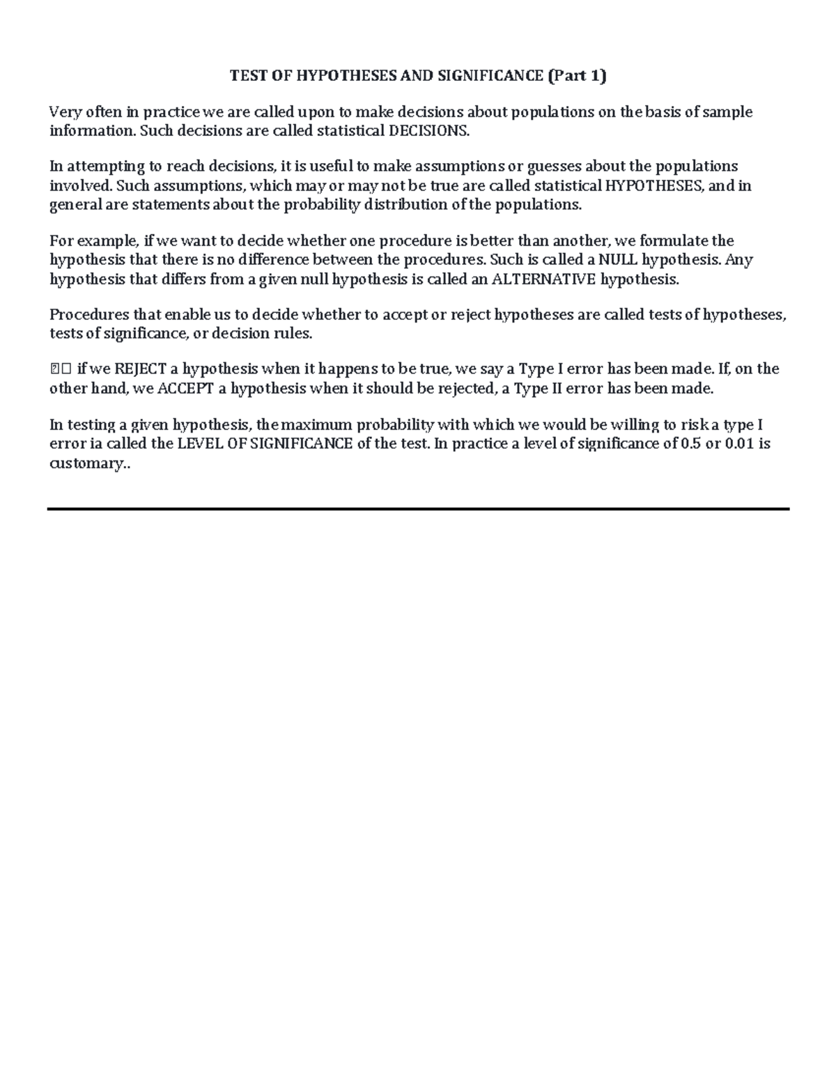 Eda Notes Engineering Data Analysis Warning Tt Undefined Function 32 Test Of Hypotheses