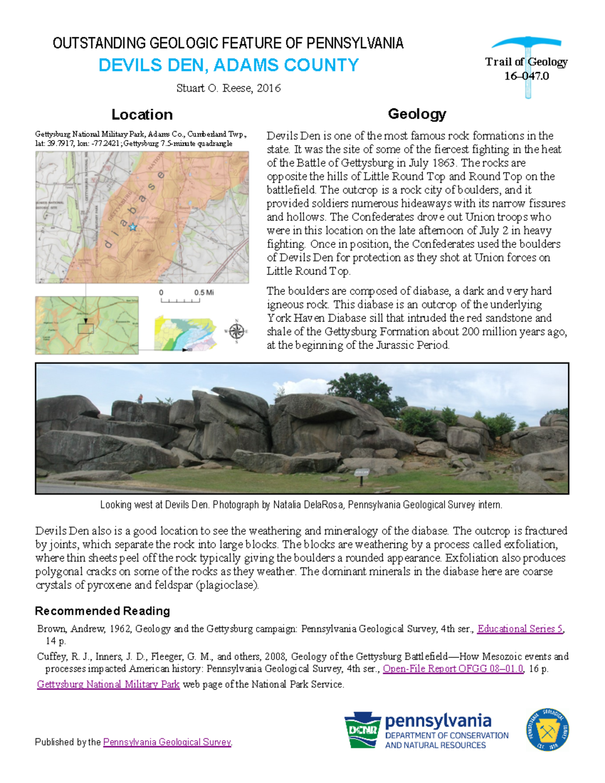 TG16-047 Geo Feat Devils Den Adams Co - Location Geology Devils Den is ...