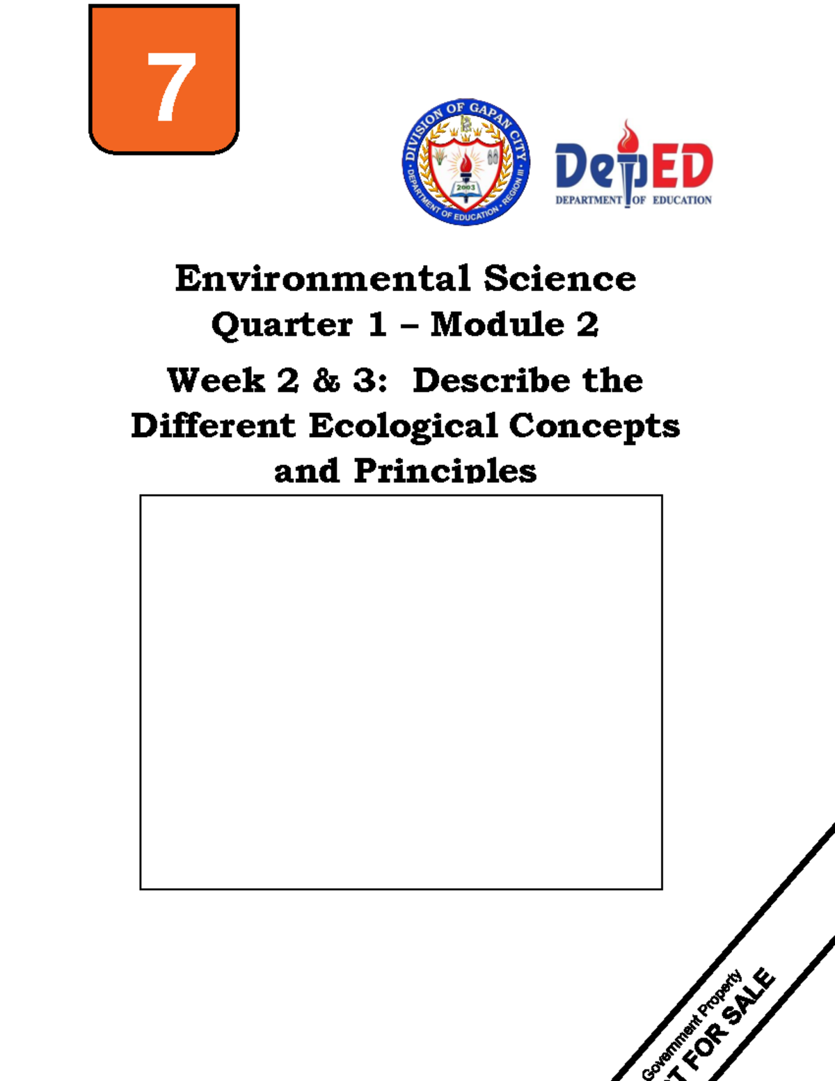 Q1 week 2-3 - Environmental Science - The different ecological concepts ...