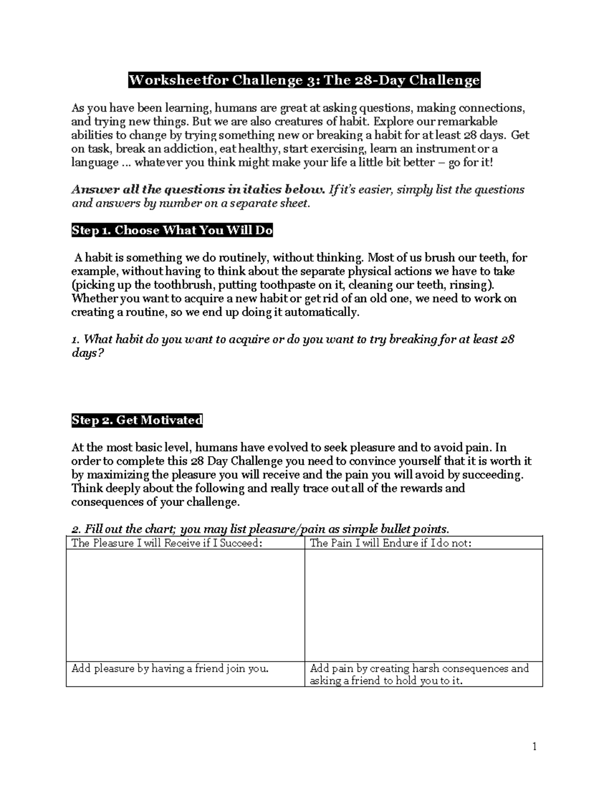 2022Fall CA-28-Day Planning Worksheet - Worksheetfor Challenge 3: The ...