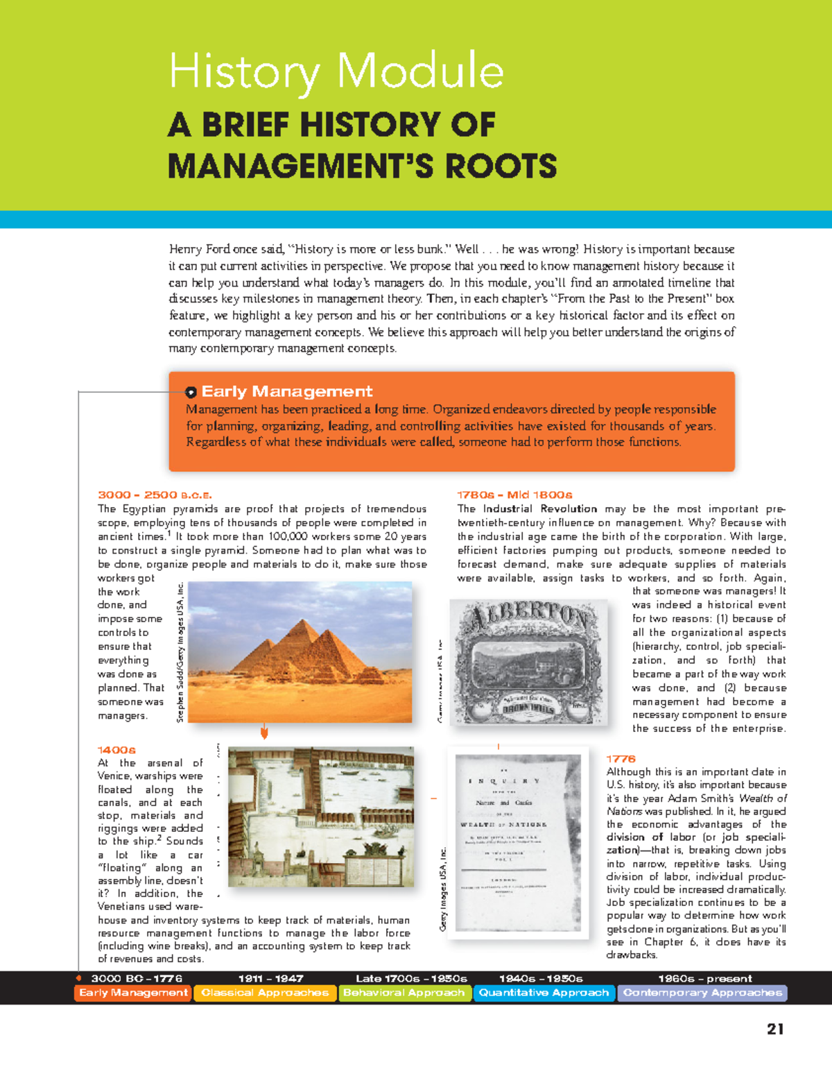 History Module - 21 History Module A BRIEF HISTORY OF MANAGEMENT’S ...