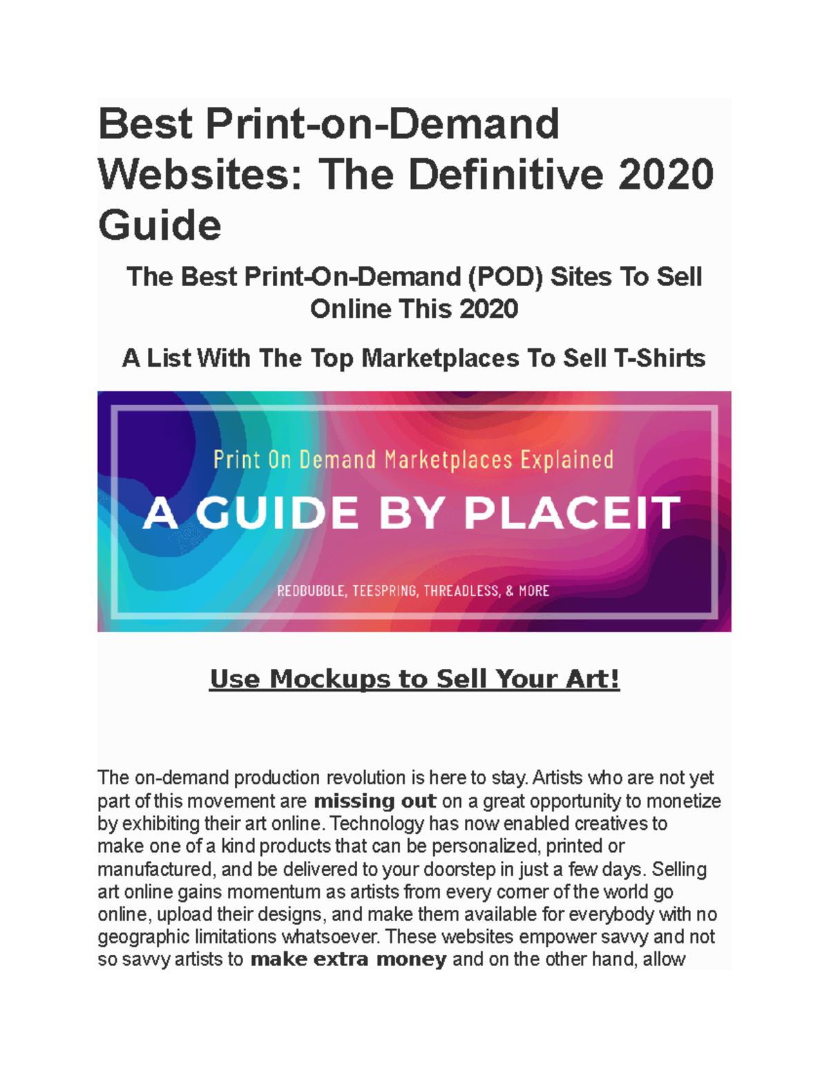 Best Print - Best Print-on-Demand Websites: The Definitive 2020 Guide ...