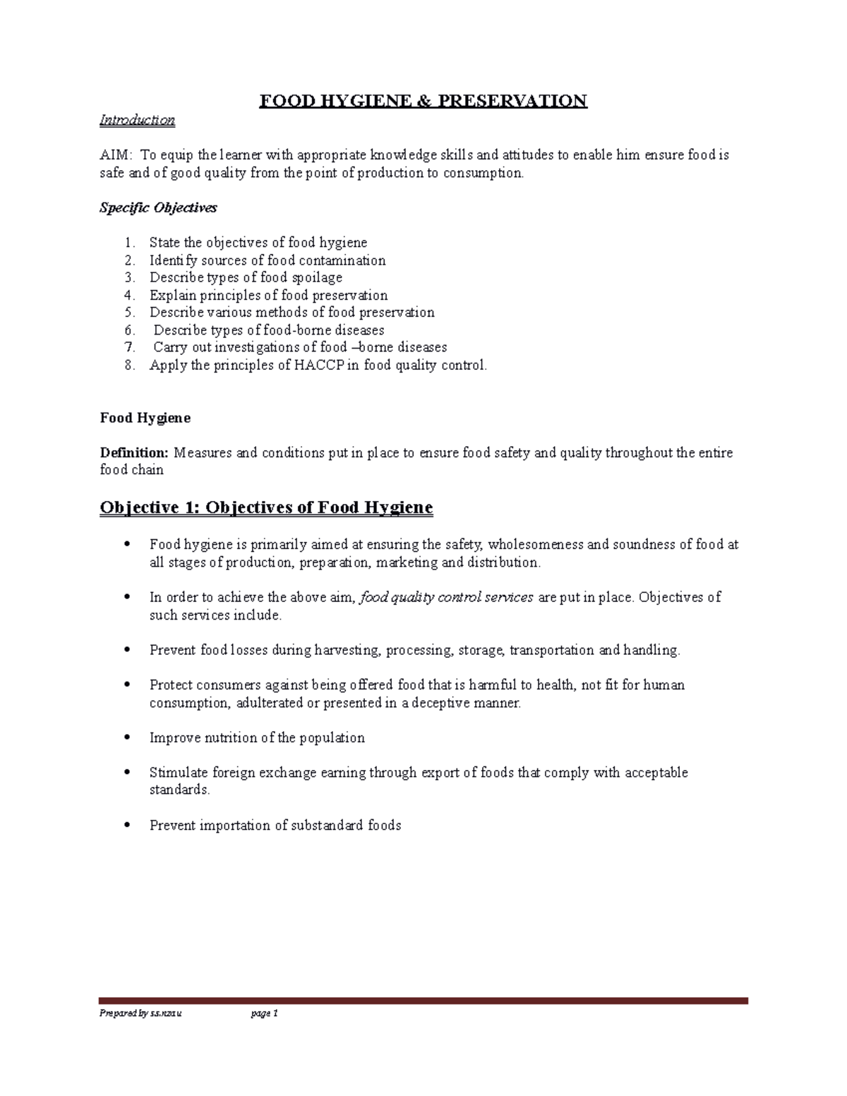 FOOD Hygiene - gives detailed knowledge on clean methods of handling ...