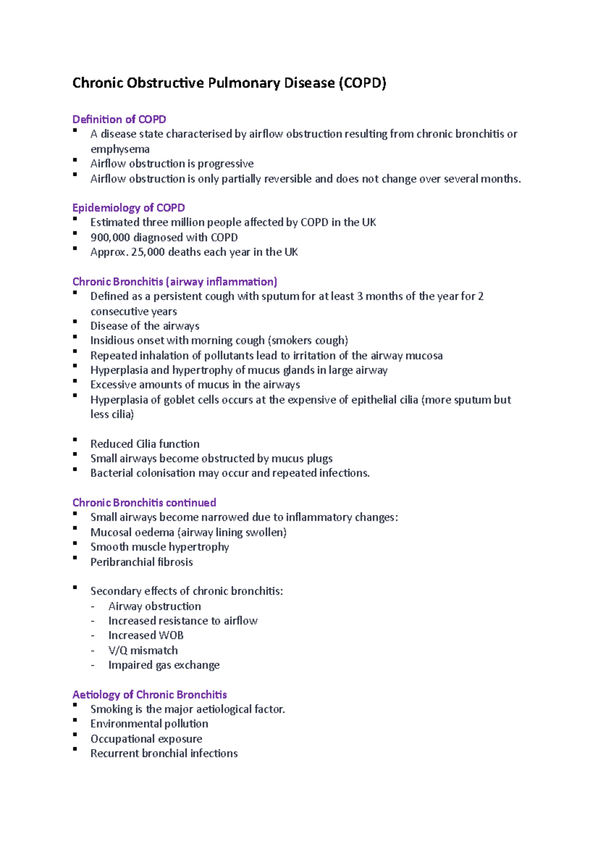 Chronic Obstructive Pulmonary Disease (COPD) - Chronic Obstructive ...