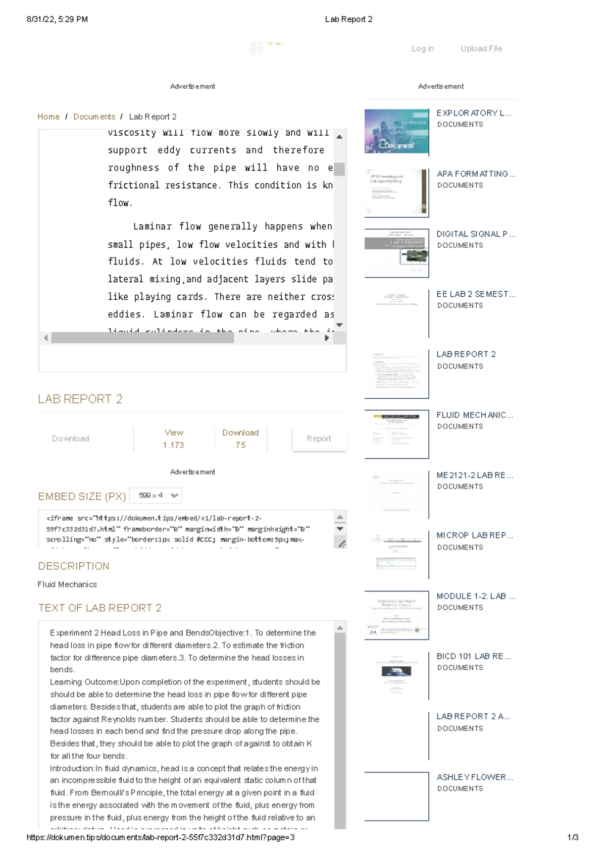 Lab Report 2 - Download 75 Download Report Advertisement Home ...