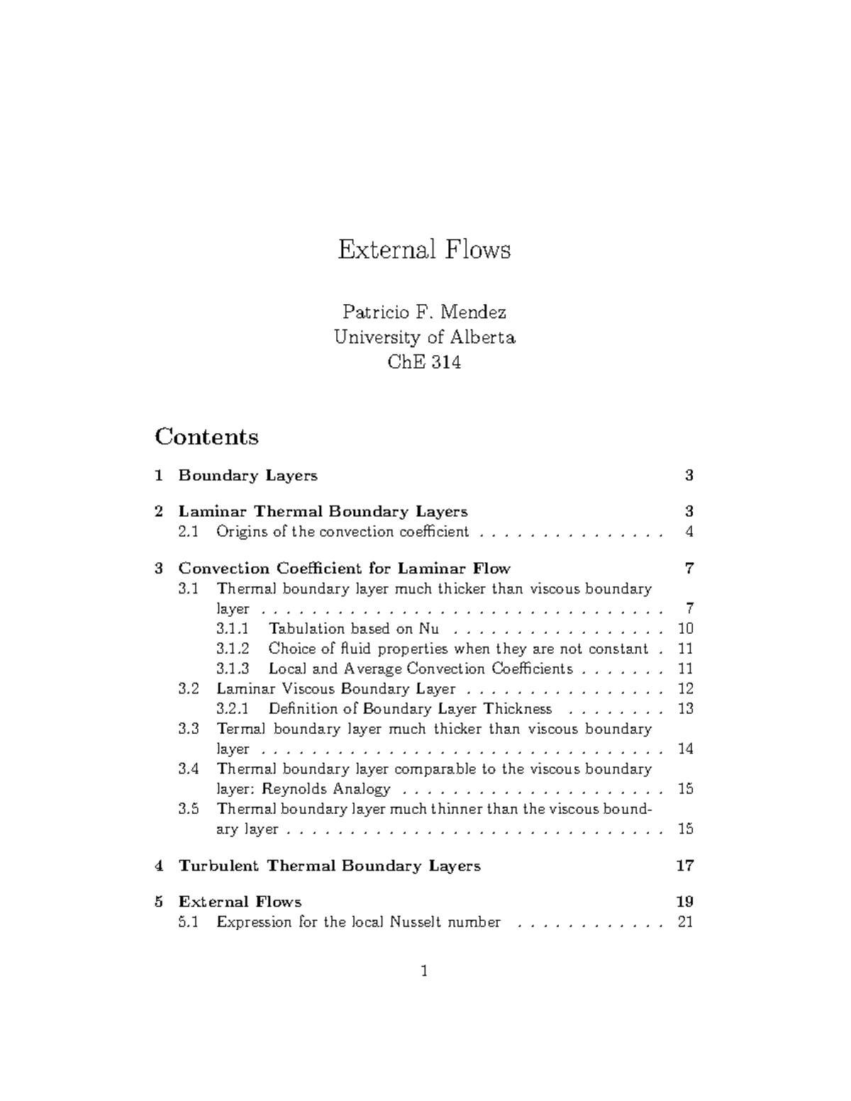 Boundary layers-external flows - External Flows Patricio F. Mendez ...