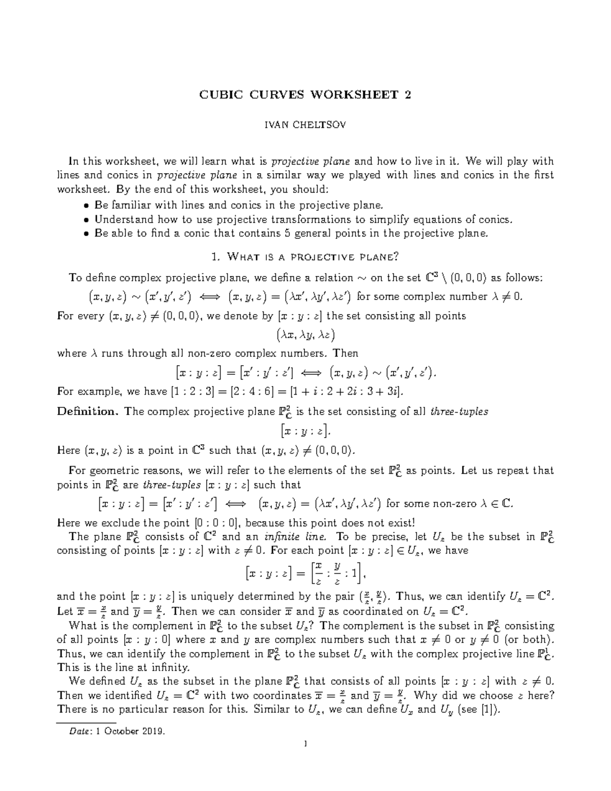 Week2 - Mathematical modelling - CUBIC CURVES WORKSHEET 2 IVAN CHELTSOV ...
