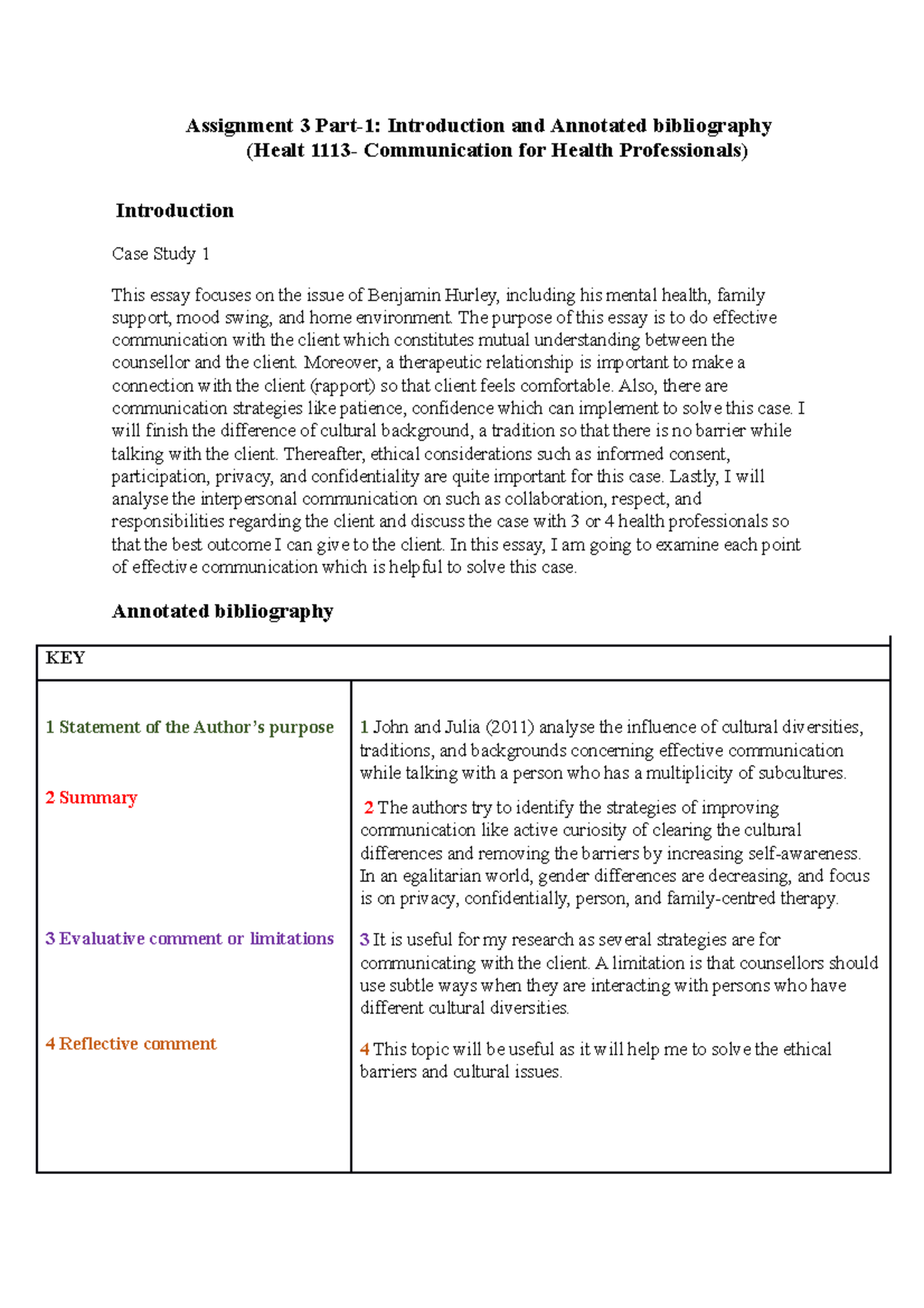 Case study 1 Assignment 3 part 1 - Assignment 3 Part-1: Introduction ...