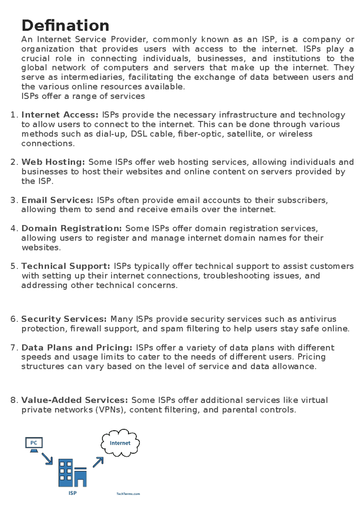 ISP - isp - Defination An Internet Service Provider, commonly known as ...