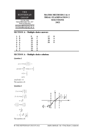 2017 MM Exam 1 sol - vcaa official - © VCAA 2017 VCE Mathematical ...