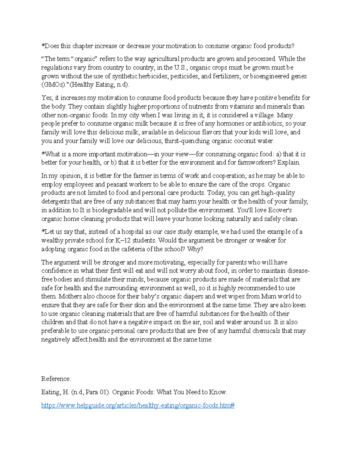 Discussion Forum Unit 3 PHIL 1404 - *Does this chapter increase or decrease your motivation to ...