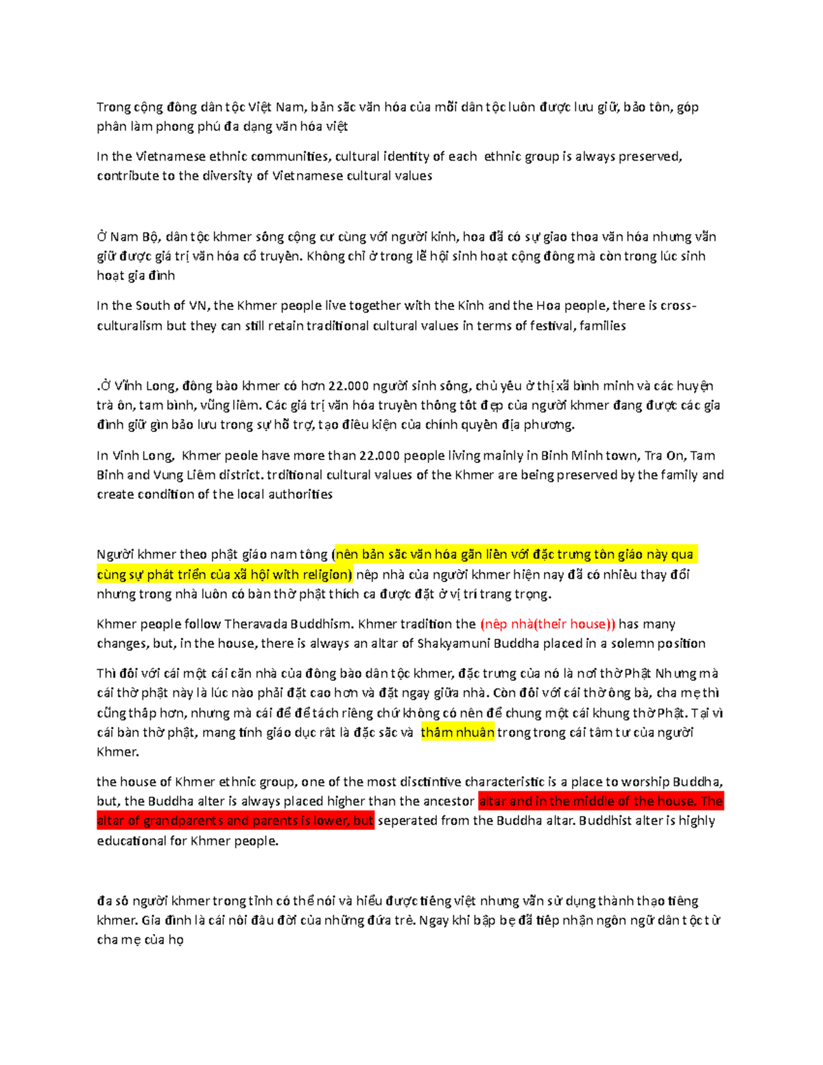 Trong cộng đồng dân tộc Việt Na1 - Trong c ng đồồng dân t c Vi t Nam, b n sắắc vắn hóa c a mồỗi ...